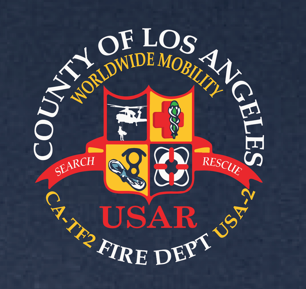 Los Angeles County Fire Department USAR CA-TF2 - USA-2 Long Sleeve T ...