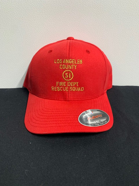 Emergency 51 Rescue Squad Hat Red – LA FIRE SHIRT GUY
