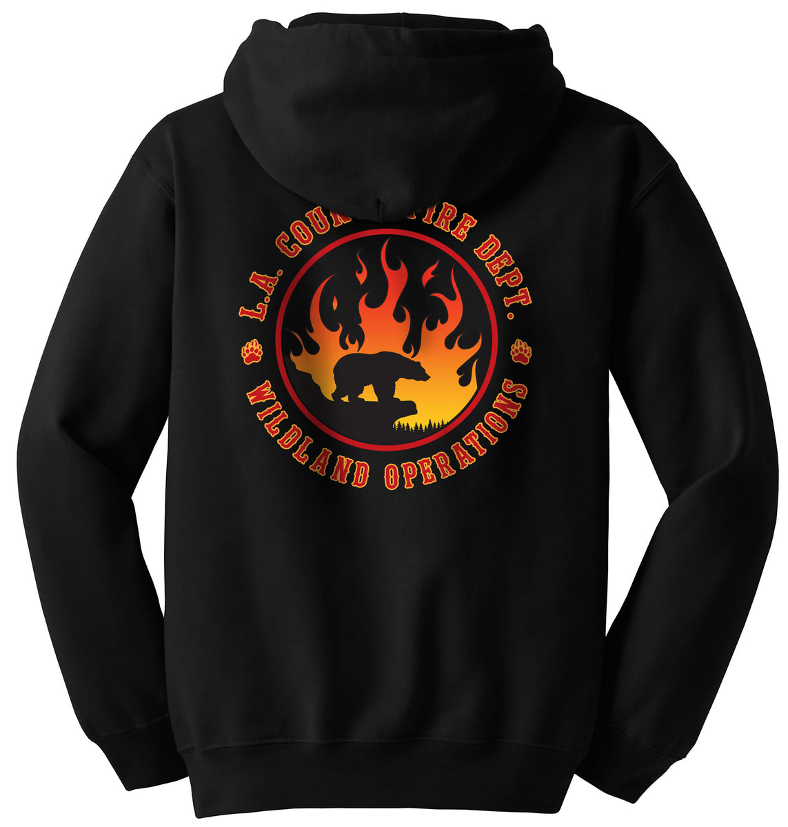 Los Angeles County Fire Dept. Wildland Operations Hooded Zipper Sweats ...